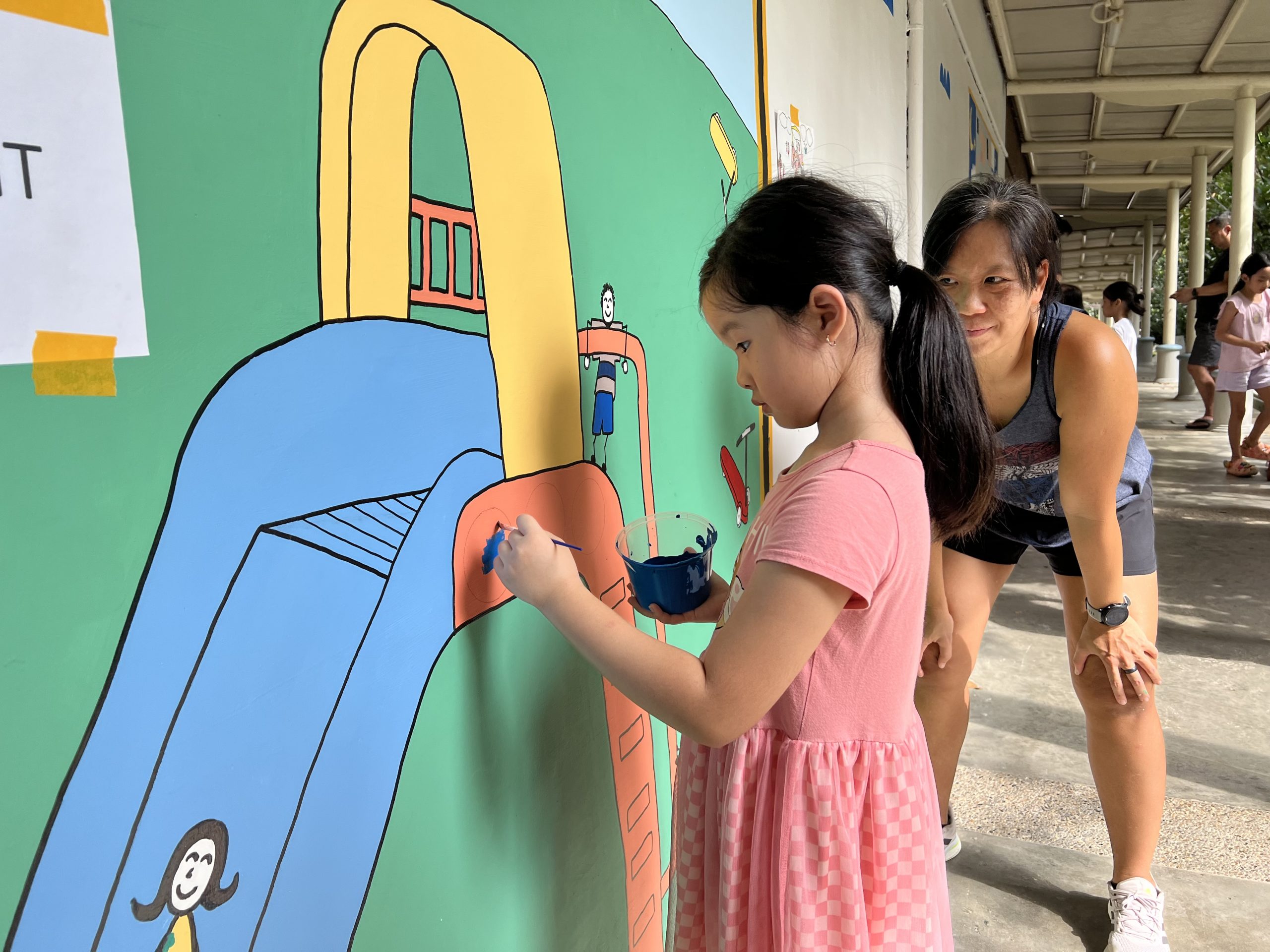 Our children designed and painted these beautiful murals to brighten ...